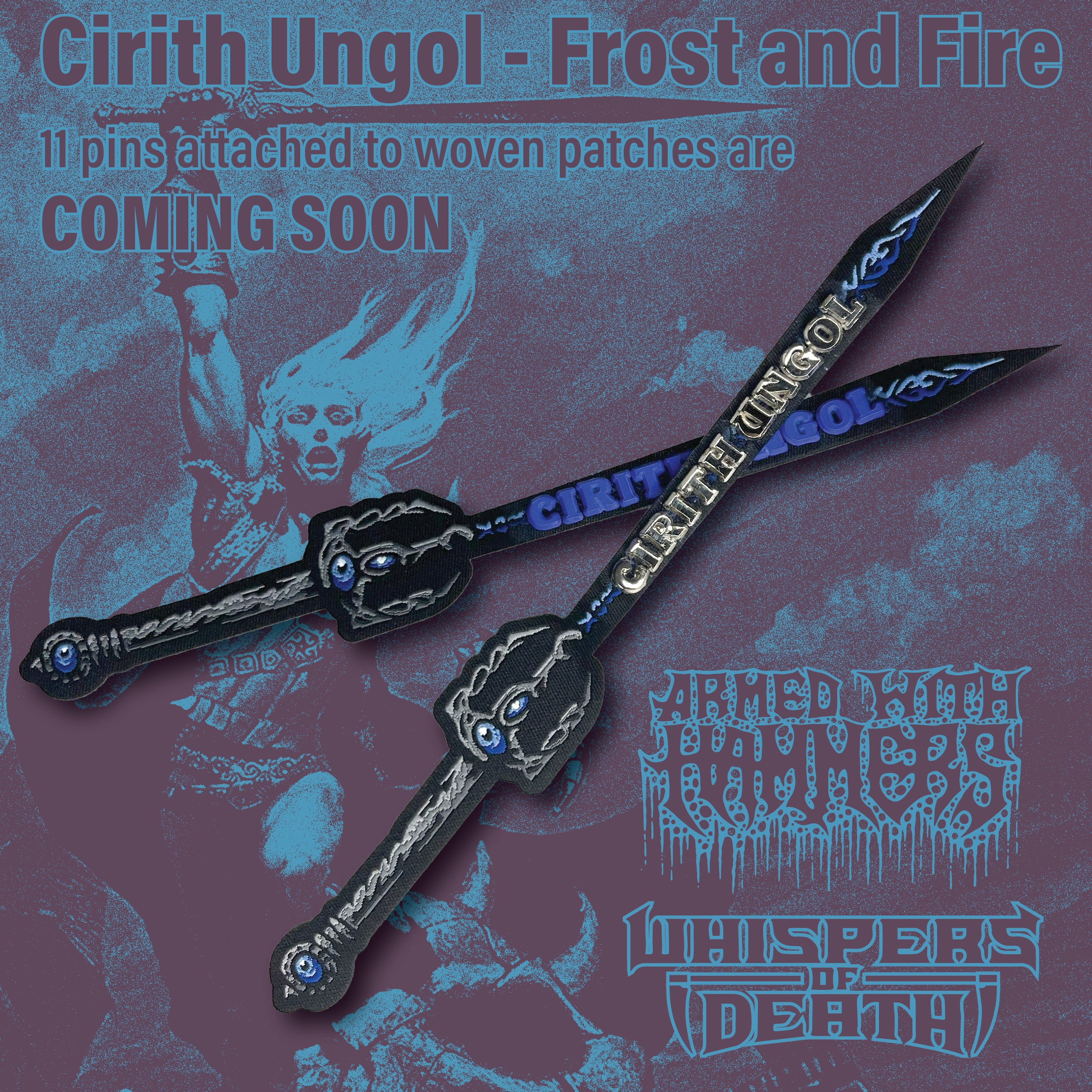 Cirith Ungol - Frost and Fire sword sword patches – WhispersofDeath